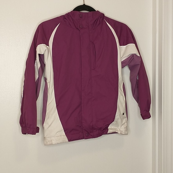 REI | Jackets & Coats | Rei Purple And White Hooded Rain Jacket | Poshmark